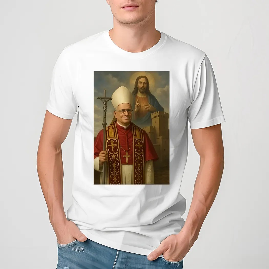 Jesus Christ New Pope Leo XIV AI Shirt • Picturestees Clothing LLC