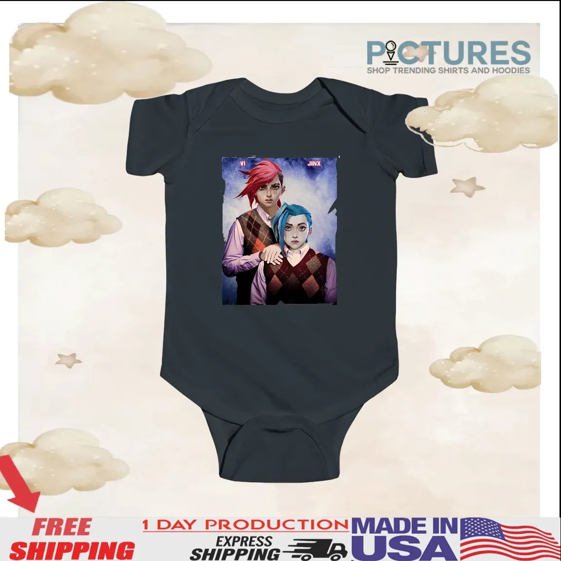 League Of Legends Arcane Vi X Jinx Step Brothers T Shirt • Picturestees ...