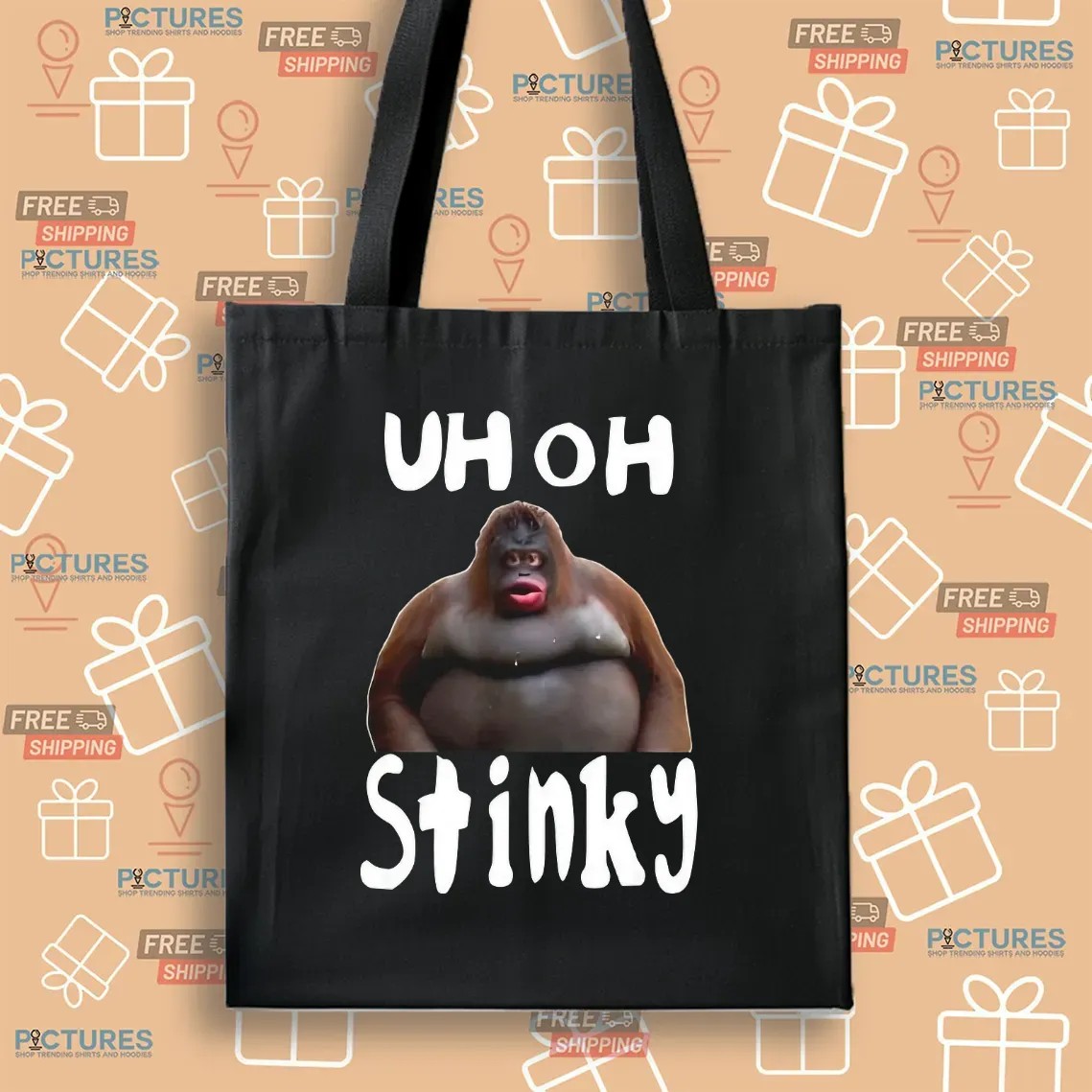 Monkey Uh Oh Stinky Meme T Shirt • Picturestees Clothing LLC