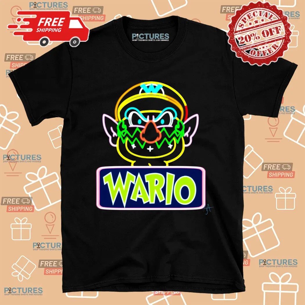Neon Wario Super Mario Shirt • Picturestees Clothing LLC
