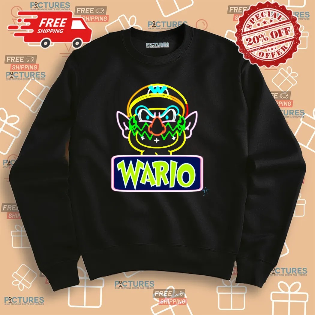 Neon Wario Super Mario Shirt • Picturestees Clothing LLC