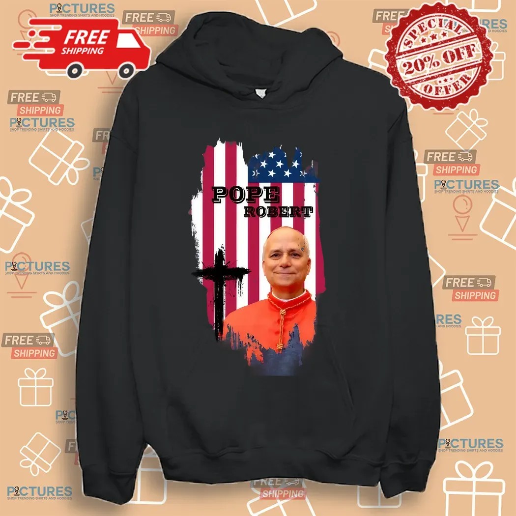 New Pope Robert Francis Prevost Pope Leo XIV Vatican Church Usa Flag Catholic Shirt ...