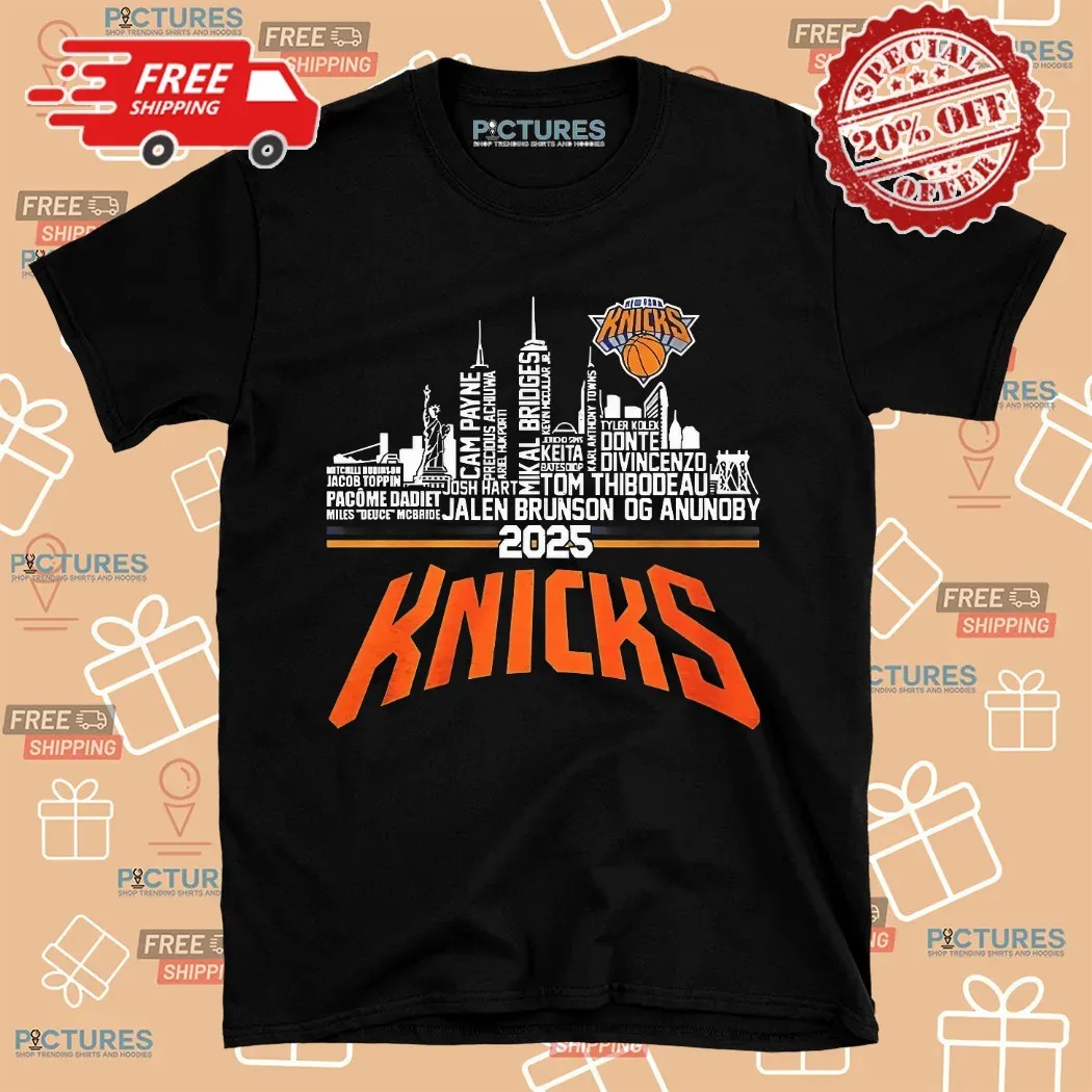 New York Knicks Skyline City Jalen Brunson Og Anunoby Coach Tom ...