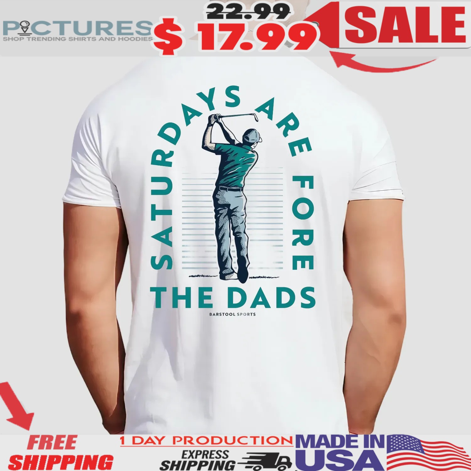 Saturdays Are Fore The Dads Golfer Father's Day Shirt • Picturestees ...