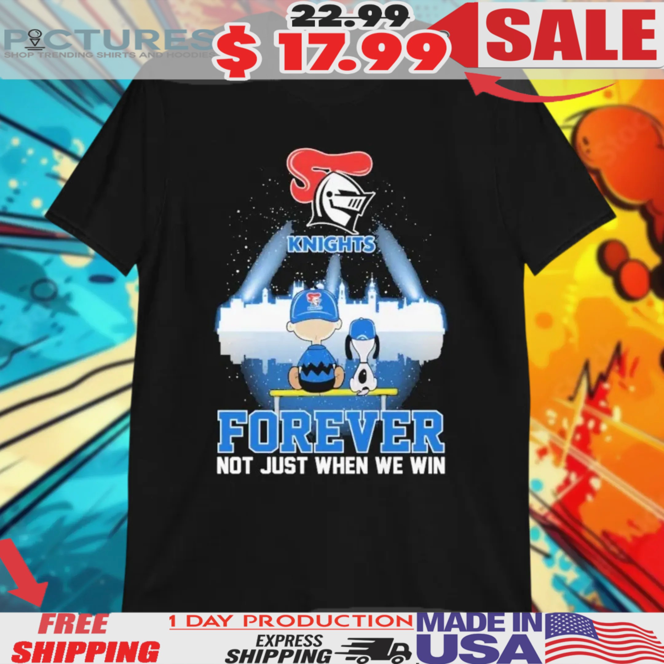 Snoopy And Charlie Brown The Peanuts Newcastle Knights Forever Not Just ...