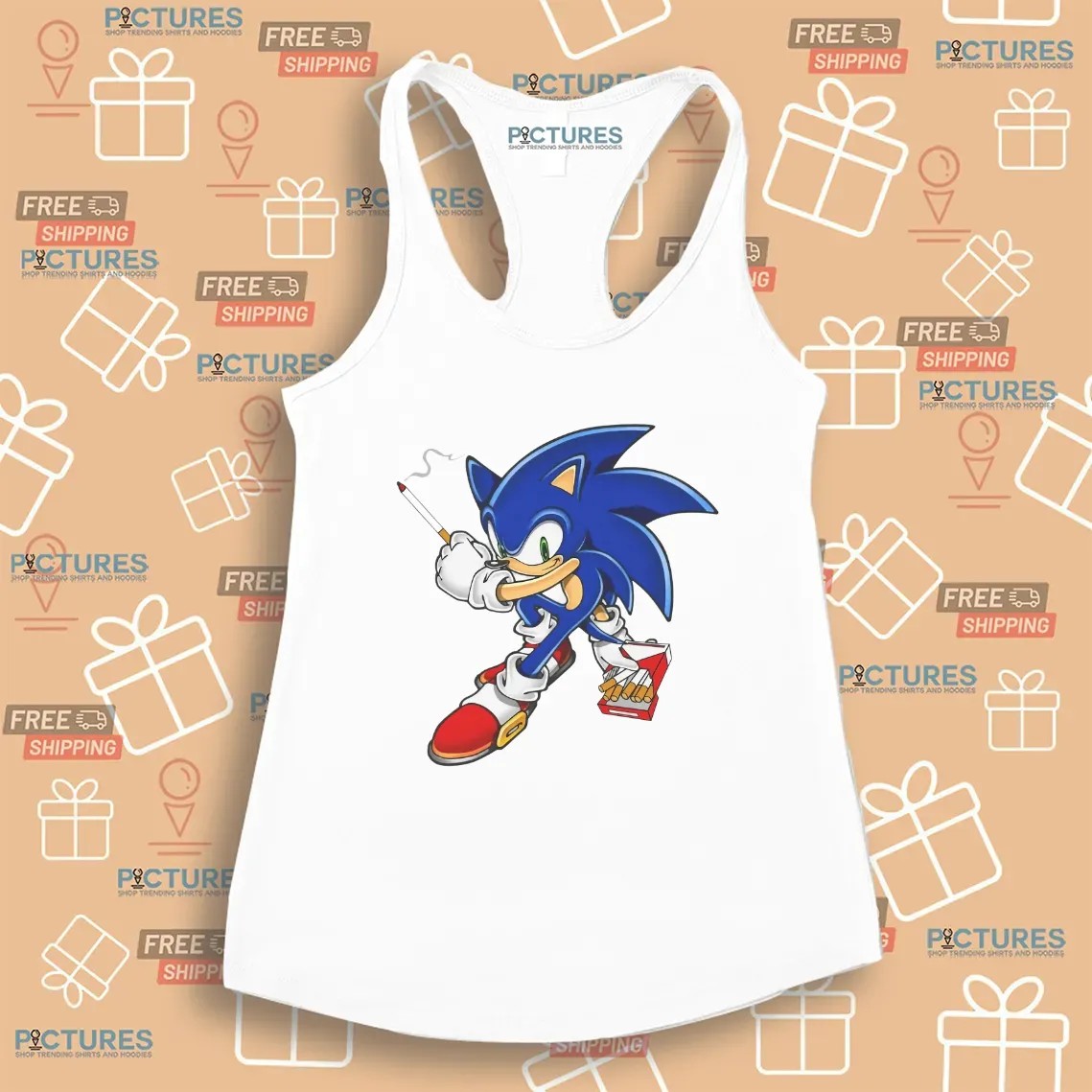 Sonic The Hedgehog Smoking T Shirt • Picturestees Clothing LLC