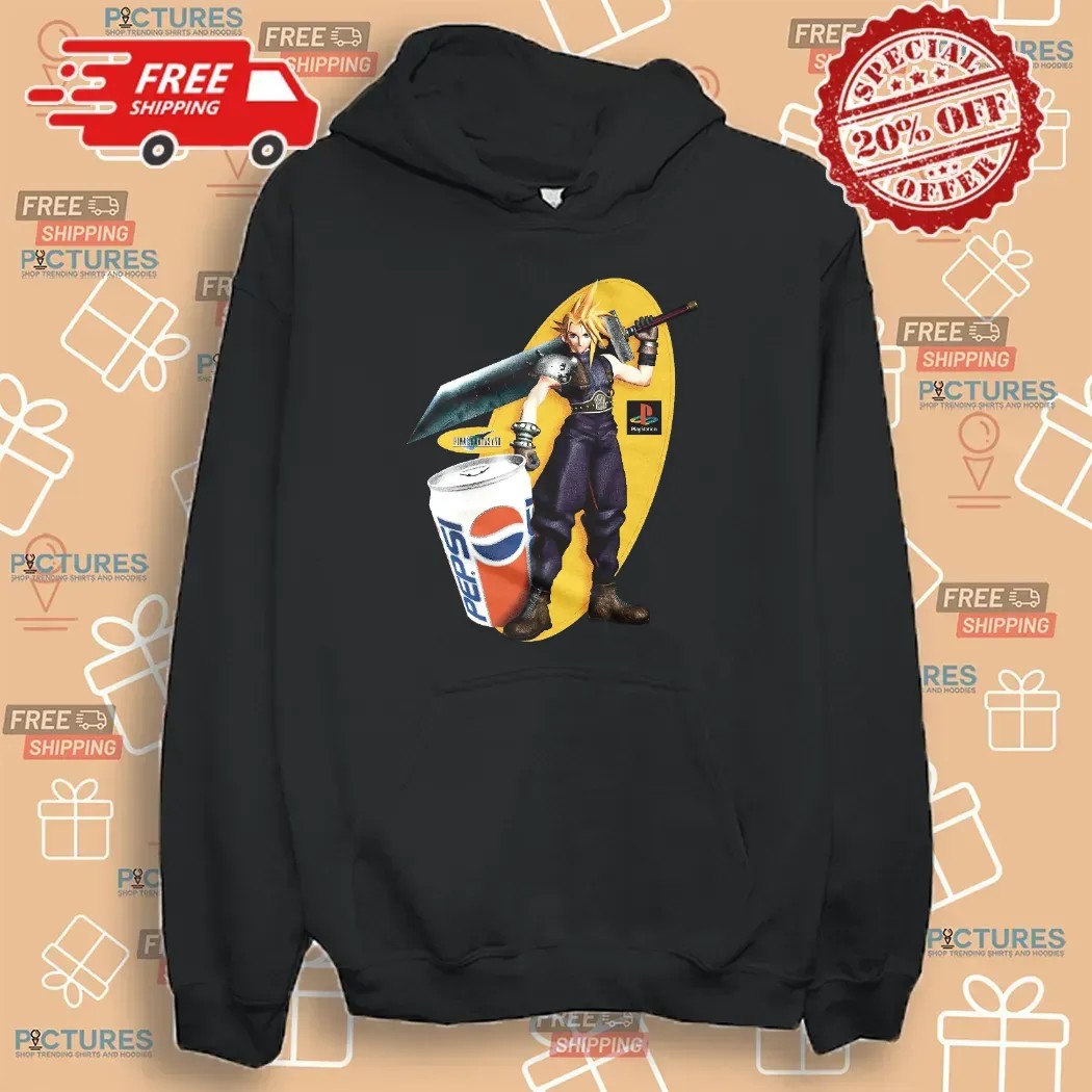 Cloud Strife Final Fantasy VII Pepsi Mashup T Shirt • Picturestees ...