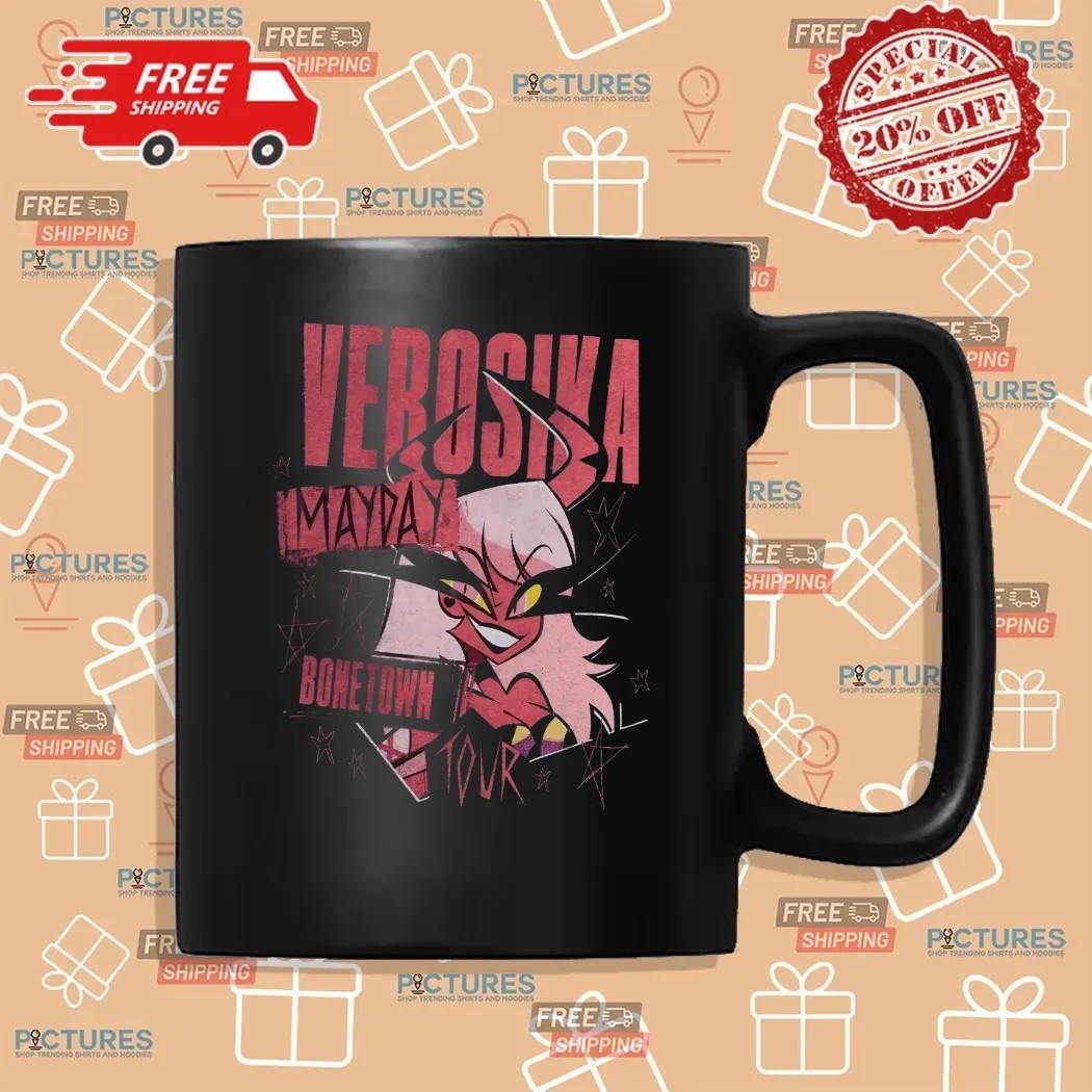 Helluva Boss Verosika Mayday Bonetown Tour Double-Sided T Shirt ...