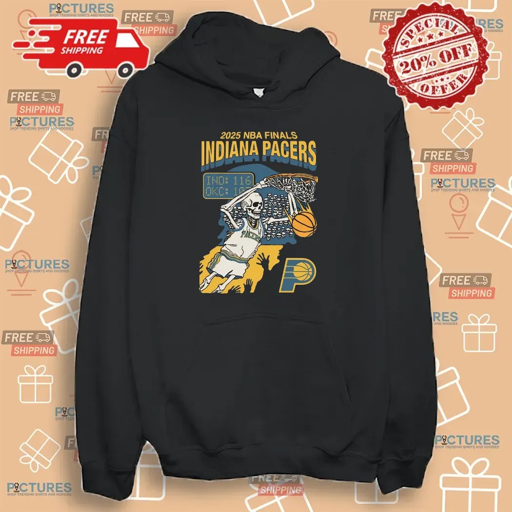Indiana Pacers 2025 NBA Finals Skeleton Basketball T Shirt ...
