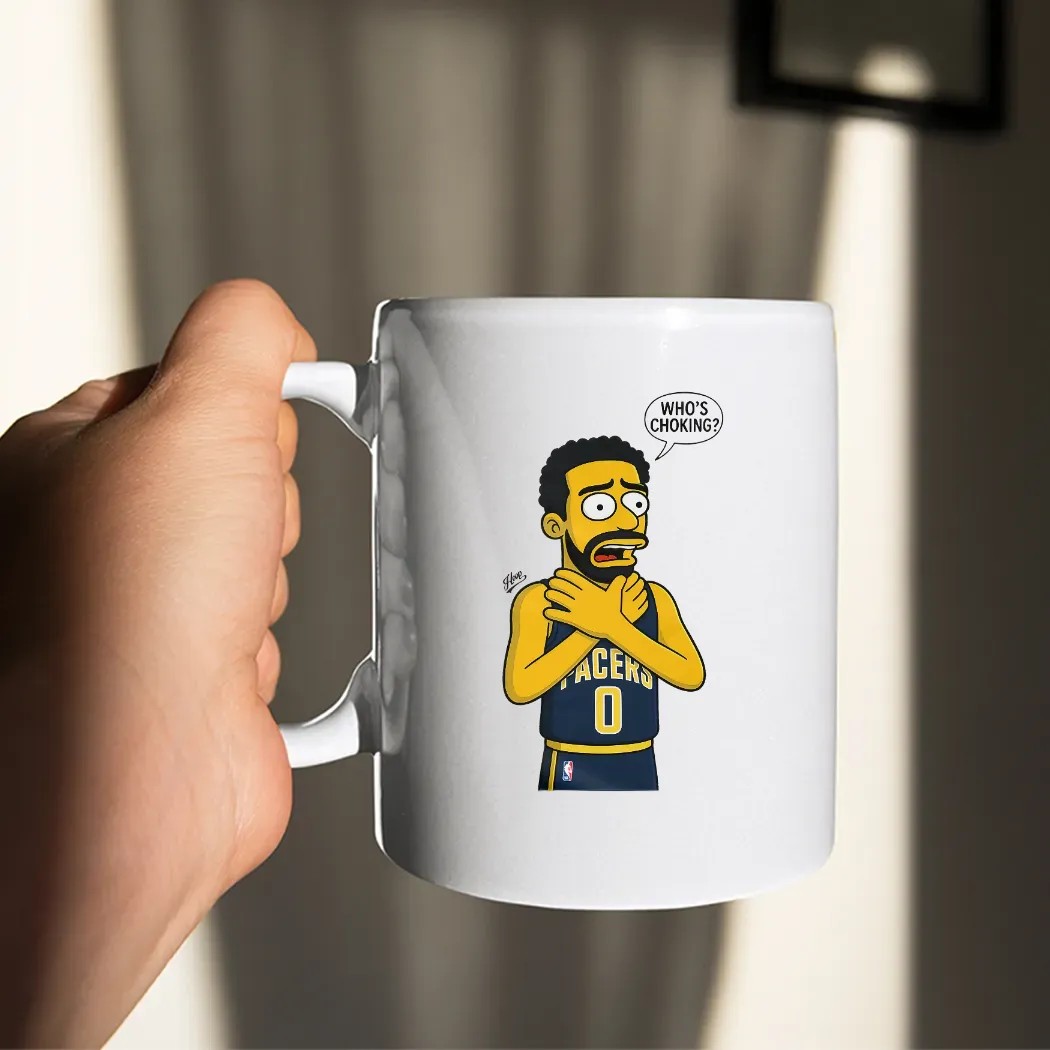 Indiana Pacers Tyrese Haliburton Who's Choking Meme Cartoon T Shirt ...