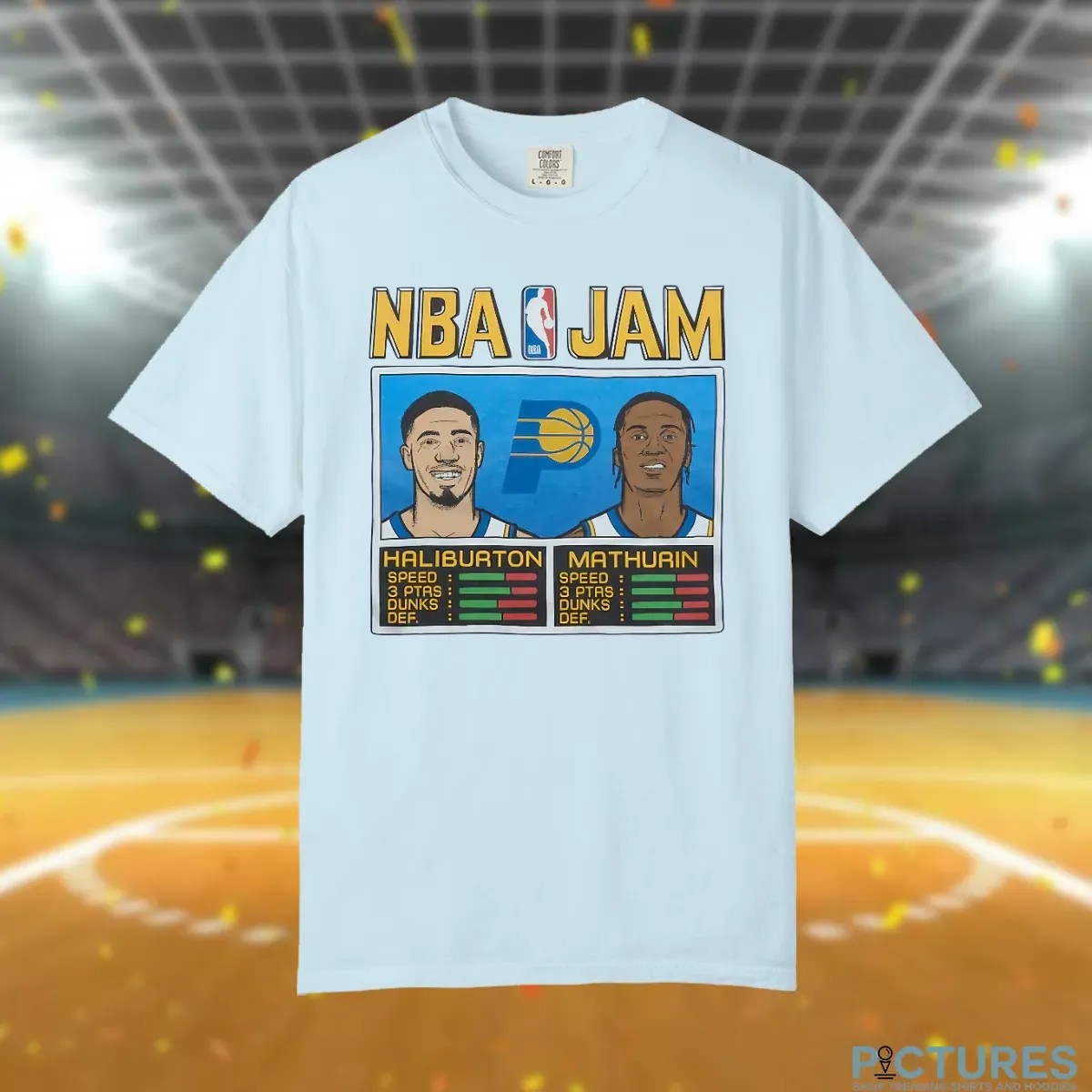 NBA Jam Indiana Pacers Duo Haliburton And Mathurin Arcade Style T Shirt ...