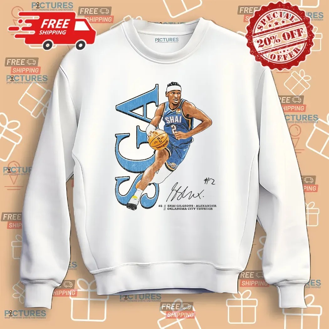 SGA Shai Gilgeous-Alexander Oklahoma City Thunder Signature T Shirt ...