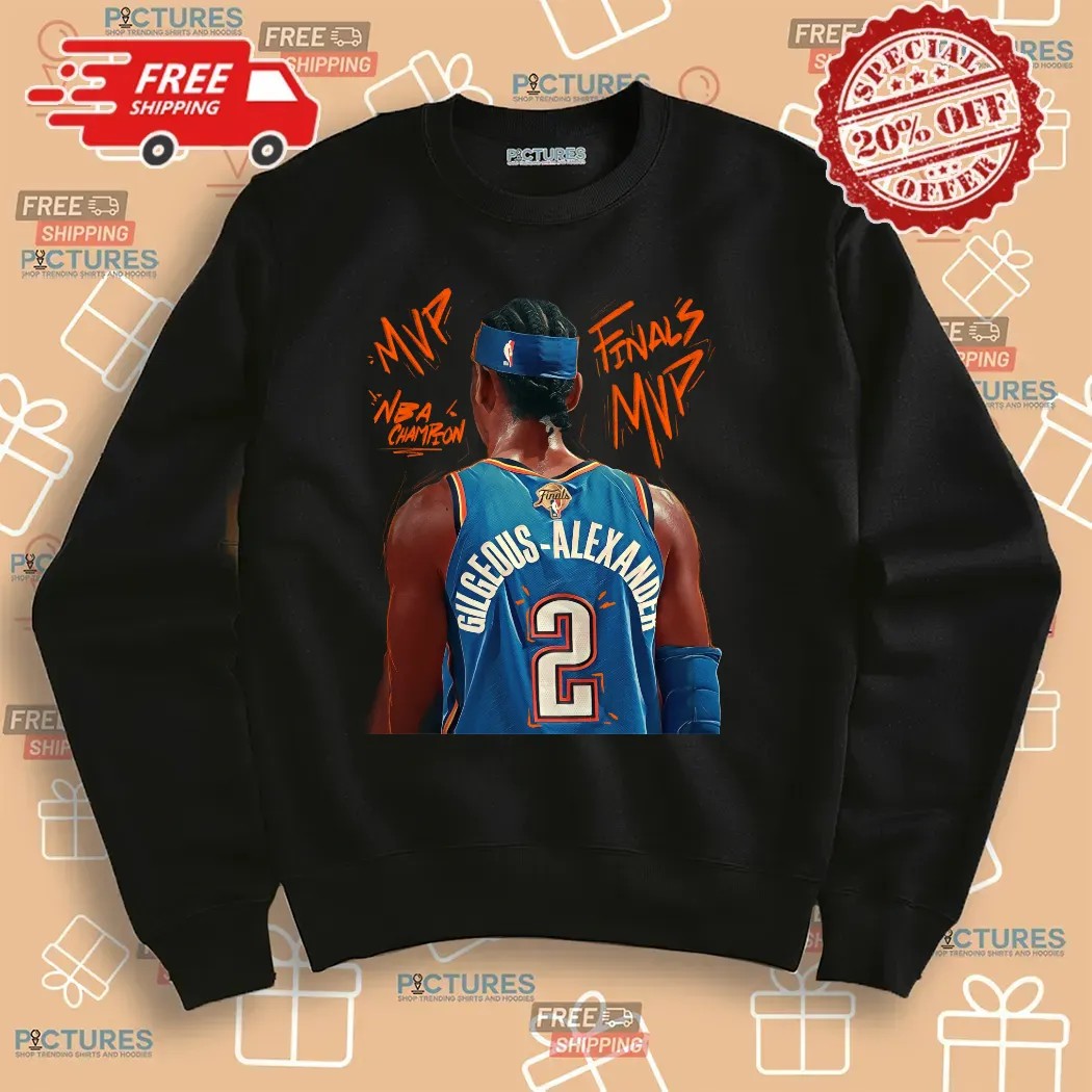 SGA Shai Gilgeous-alexander 2 OKC Thunder Finals MVP NBA Champions 2025 ...