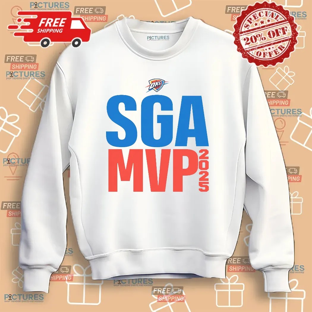 SGA Shai Gilgeous Alexander OKC Thunder 2025 NBA MVP Text T Shirt ...
