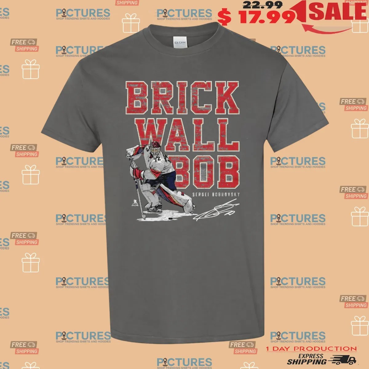 Sergei Bobrovsky Florida Panthers Brick Wall Bob Signature T Shirt ...