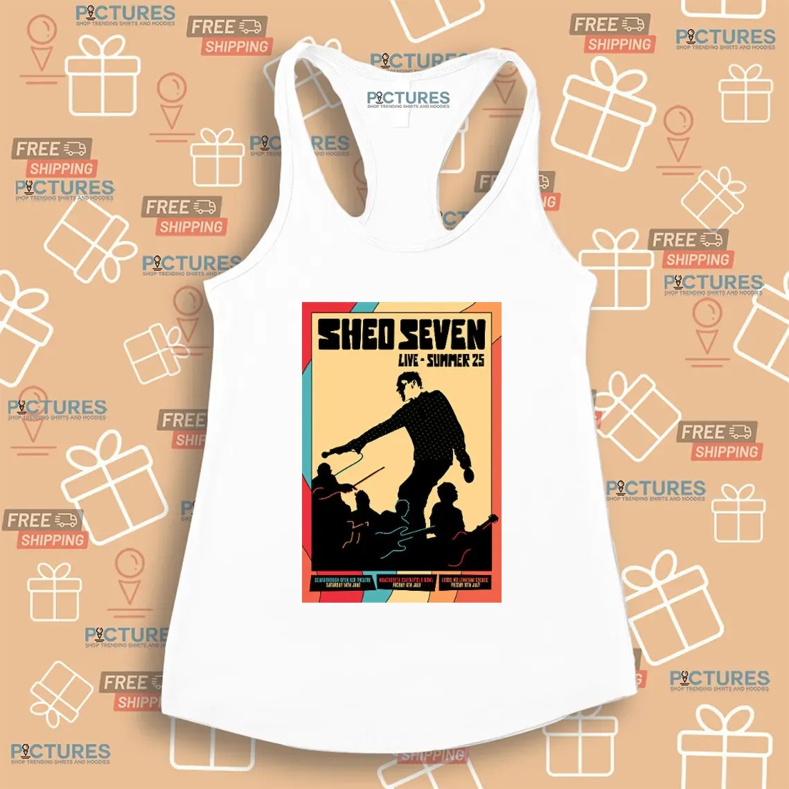 Shed Seven Live Summer 25 Poster T Shirt • Picturestees Clothing LLC