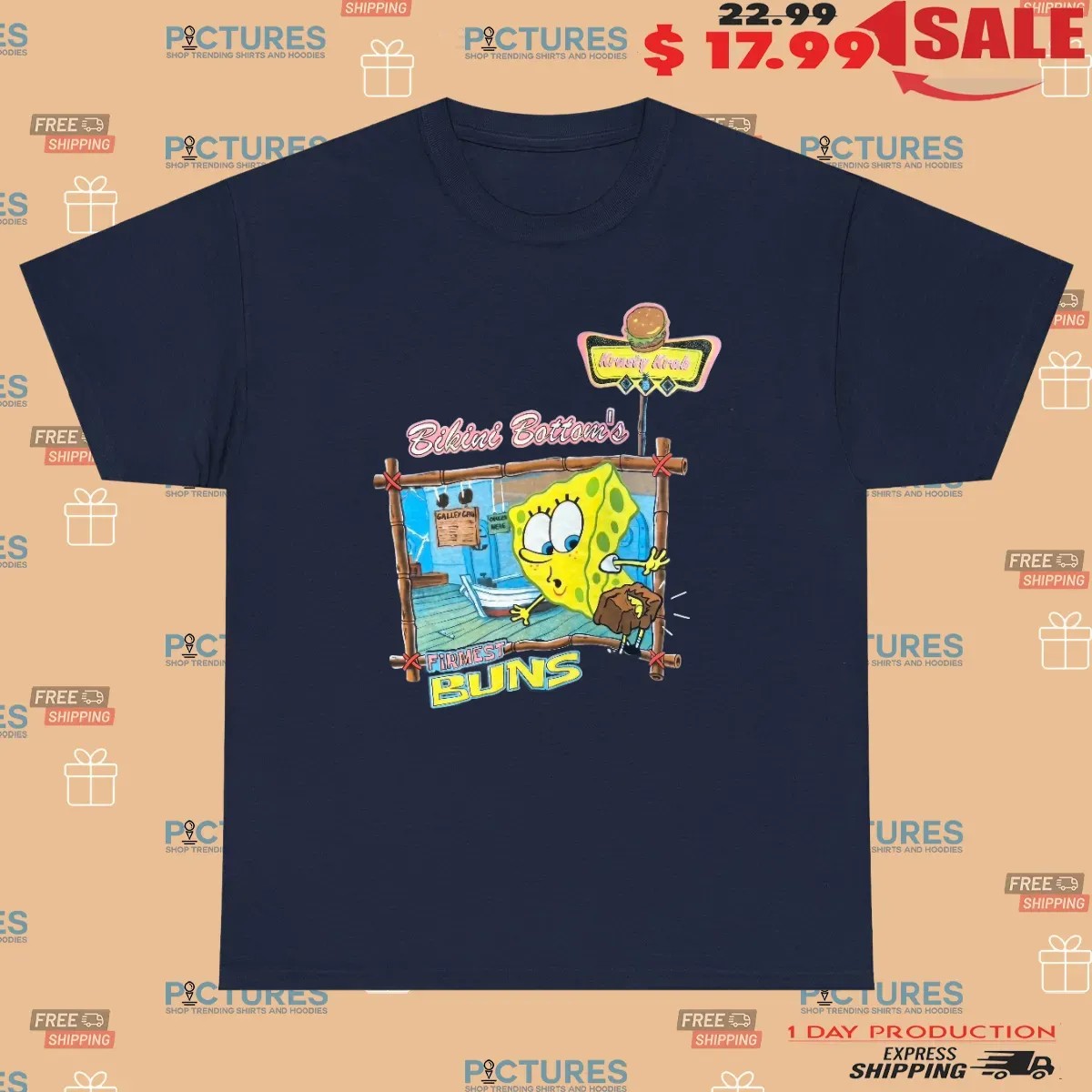 Spongebob Squarepants Bikini Bottom's Firmest Buns T Shirt ...