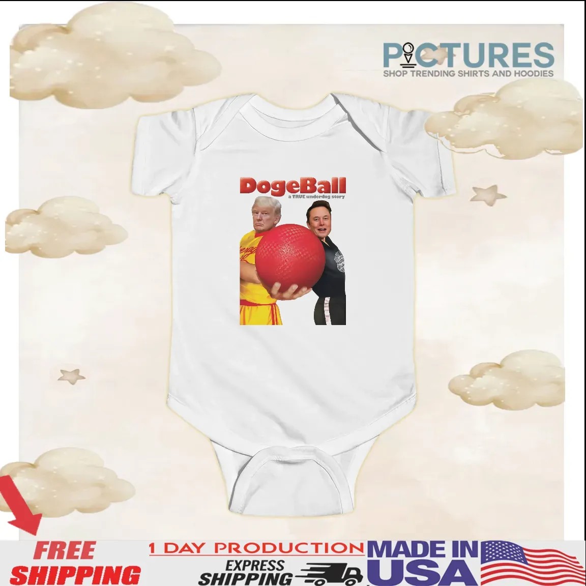 Trump Vs Elon DodgeBall A True Underdog Story Meme T Shirt ...