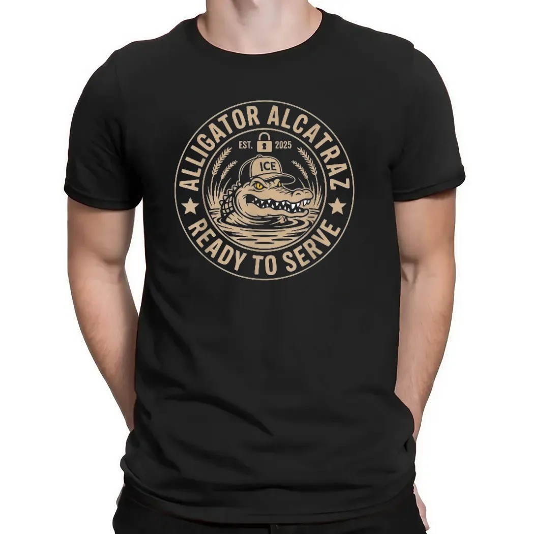 Alligator Alcatraz Ready To Serve Prison Guard Ice T Shirt ...