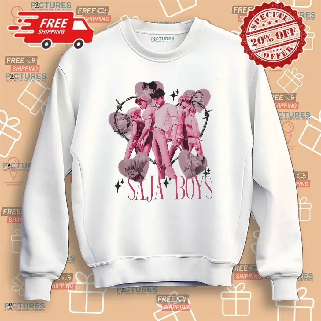 Demons Saja Boys Kpop Demon Hunters Pink Heart T Shirt • Picturestees ...