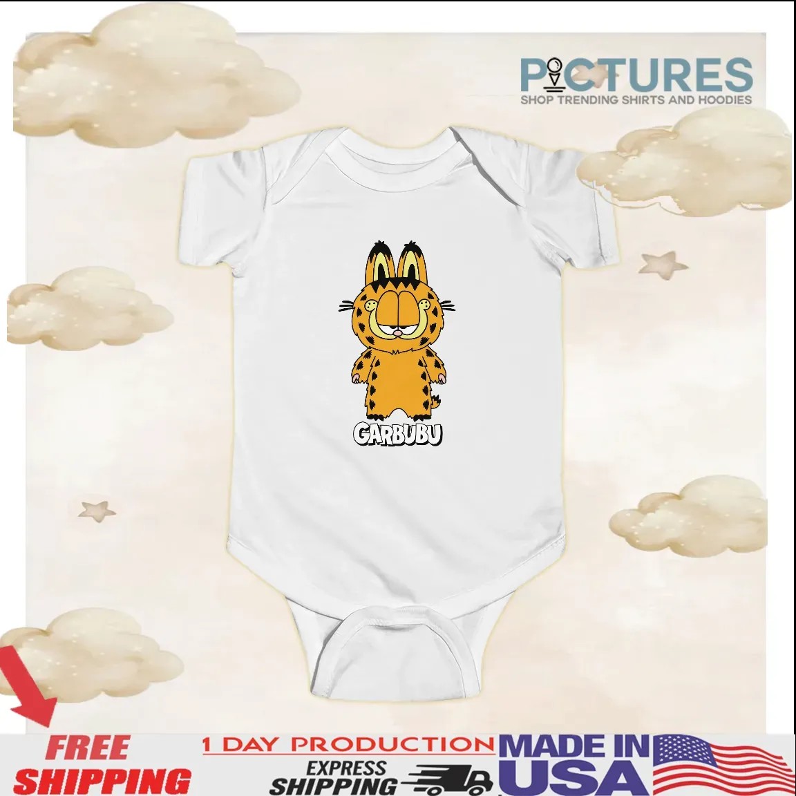 Garbubu Garfield Labubu Meme T Shirt • Picturestees Clothing LLC