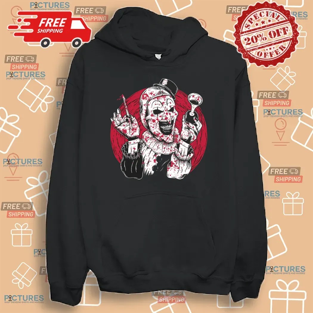 Killer Clown Bloody Vintage Circus Slasher Graphic Horror T Shirt ...