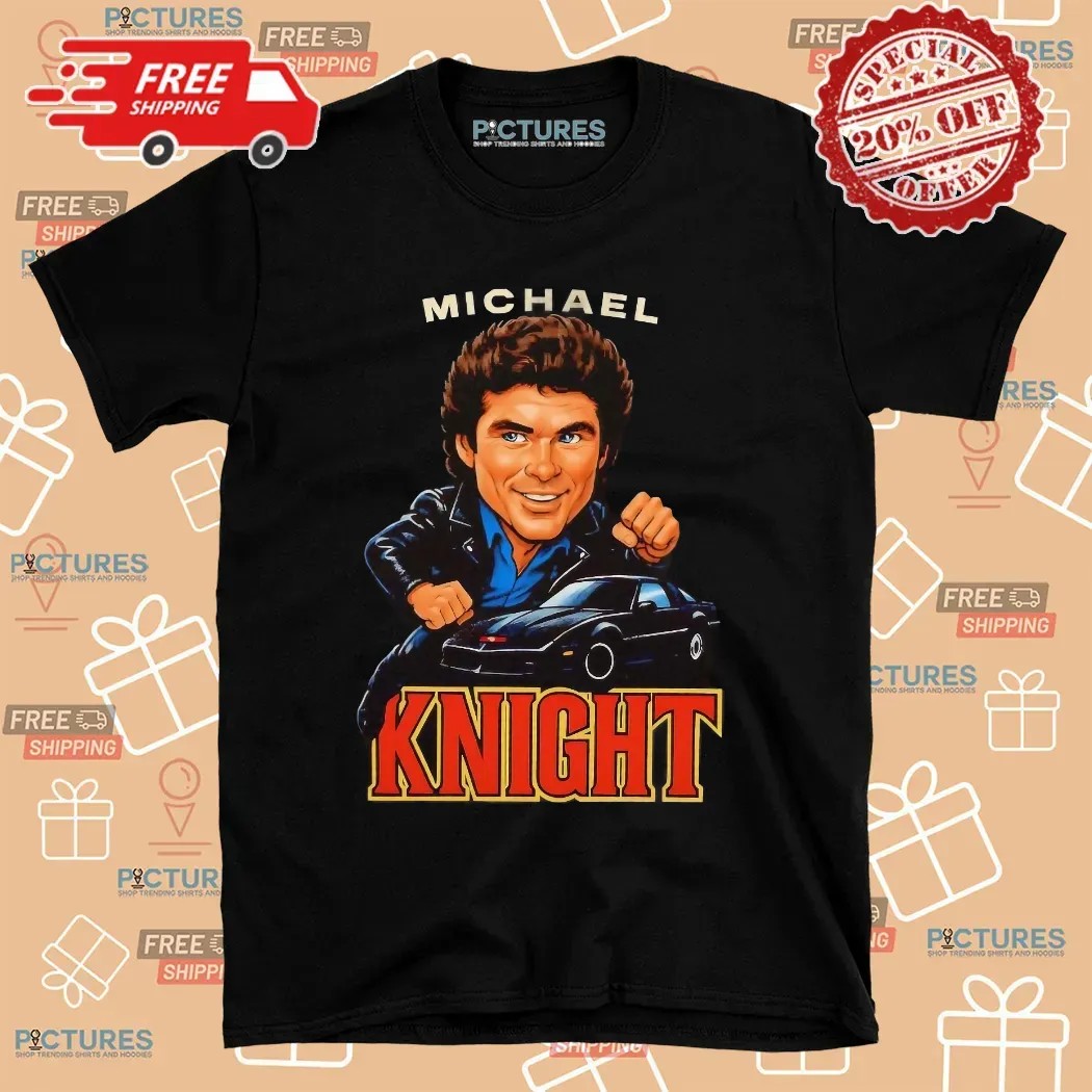 Michael Knight Knight Rider Caricature T Shirt • Picturestees Clothing LLC