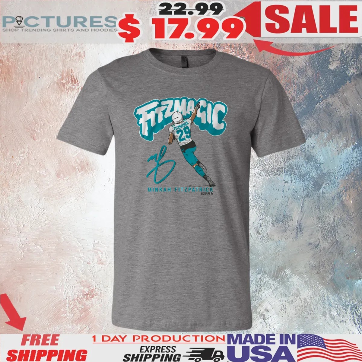 Minkah FItzpatrick Miami Fitzmagic Signature T Shirt • Picturestees ...