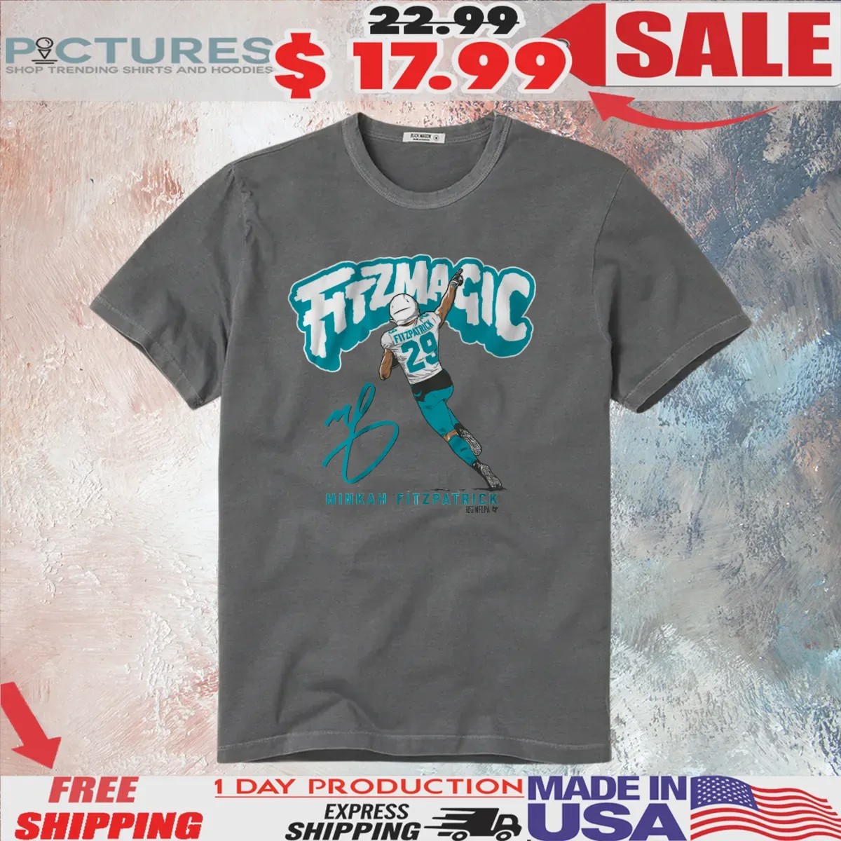 Minkah FItzpatrick Miami Fitzmagic Signature T Shirt • Picturestees ...