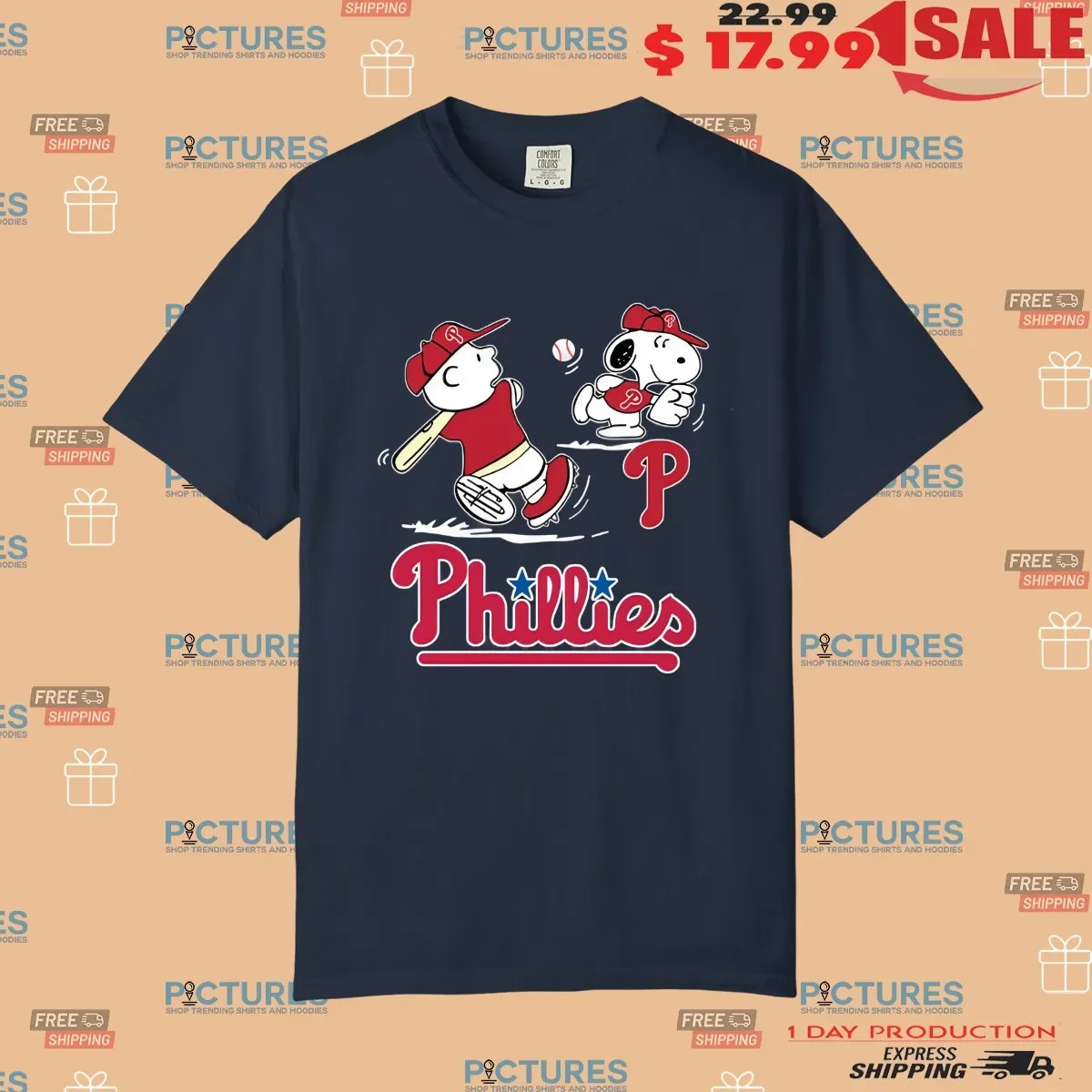 Philadelphia Phillies Peanuts Charlie Brown And Snoopy Playing Baseball ...