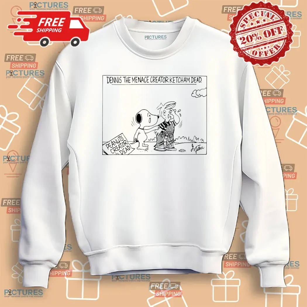 Dennis The Menace Creator Ketcham Dead Snoopy Peanuts T Shirt ...