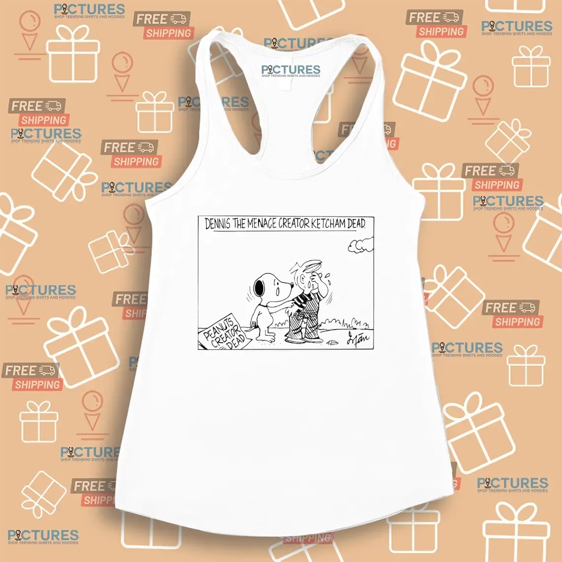 Dennis The Menace Creator Ketcham Dead Snoopy Peanuts T Shirt ...