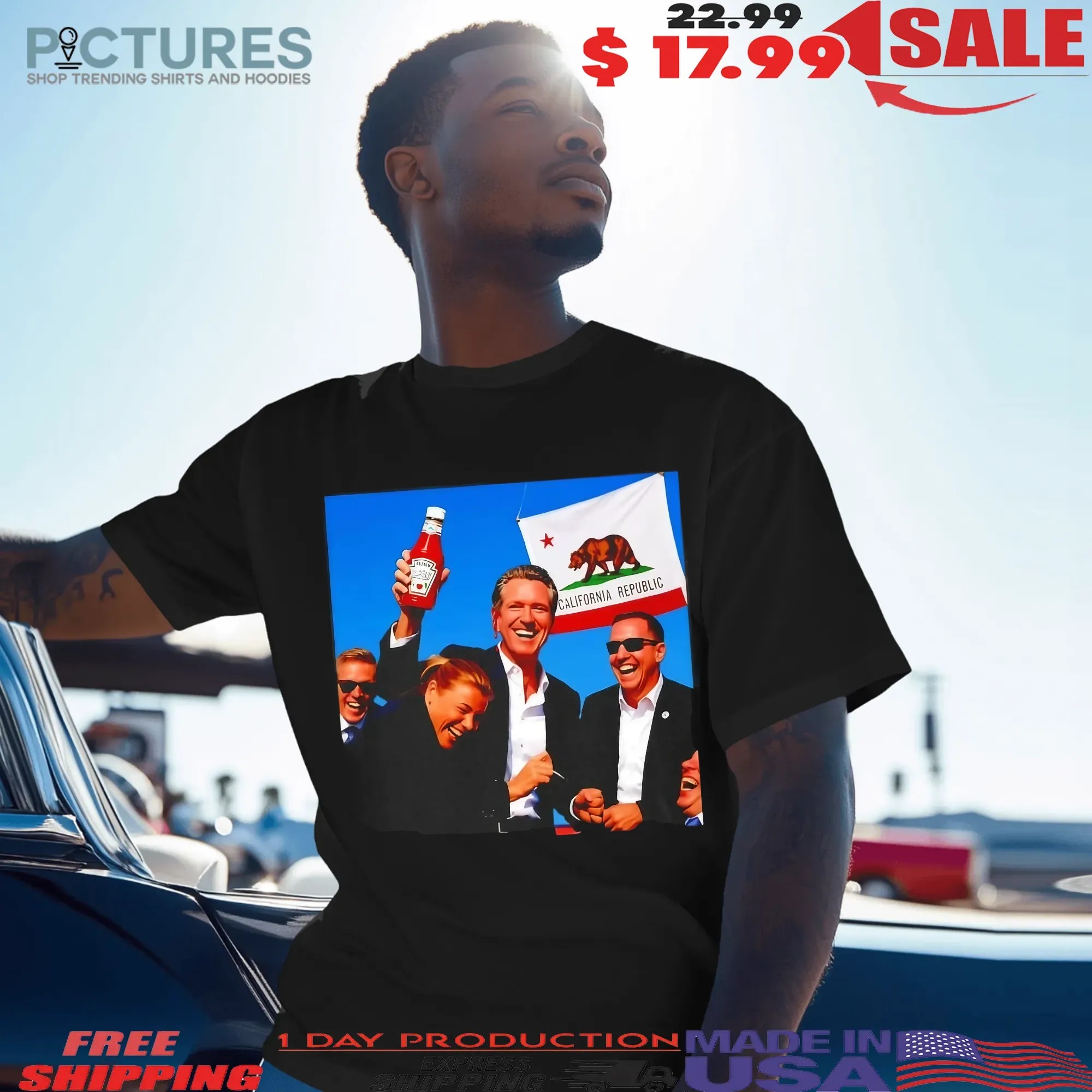 Gavin Newsom Trump California Republic Meme T Shirt • Picturestees ...
