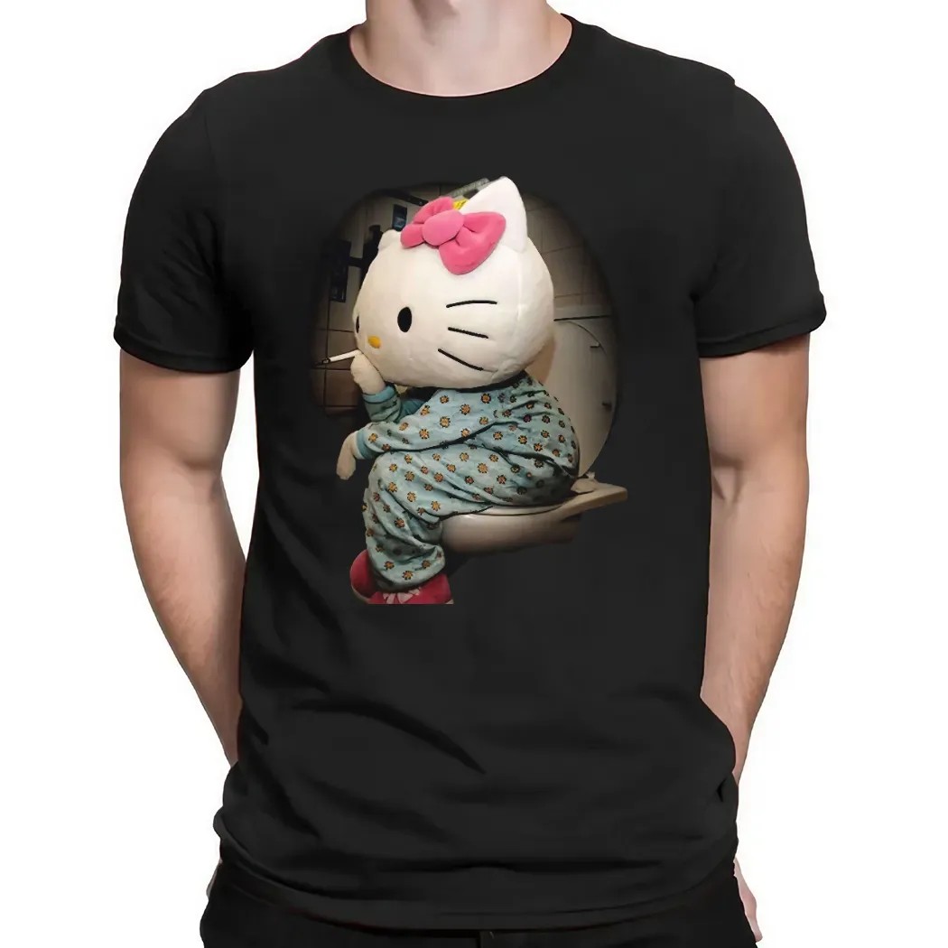 Hello Kitty Smoking In Toilet Meme T Shirt • Picturestees Clothing LLC