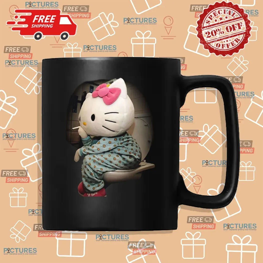 Hello Kitty Smoking In Toilet Meme T Shirt • Picturestees Clothing LLC