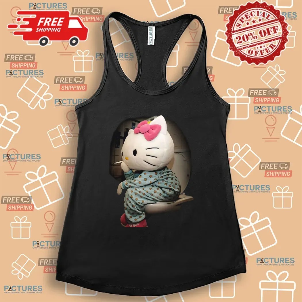 Hello Kitty Smoking In Toilet Meme T Shirt • Picturestees Clothing LLC