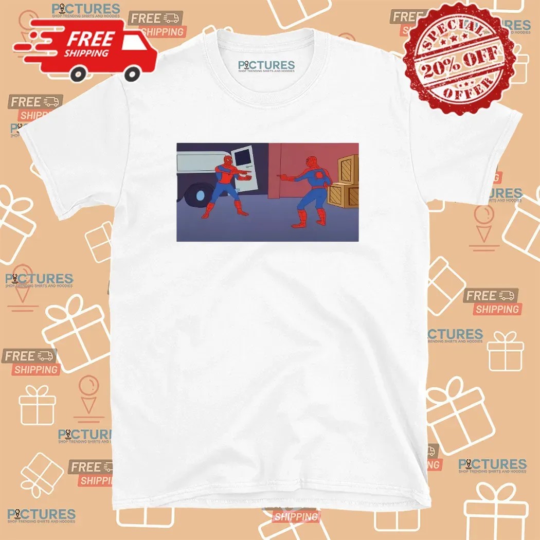 Marvel Spider-man Pointing At Spider-man Scene Meme T Shirt ...
