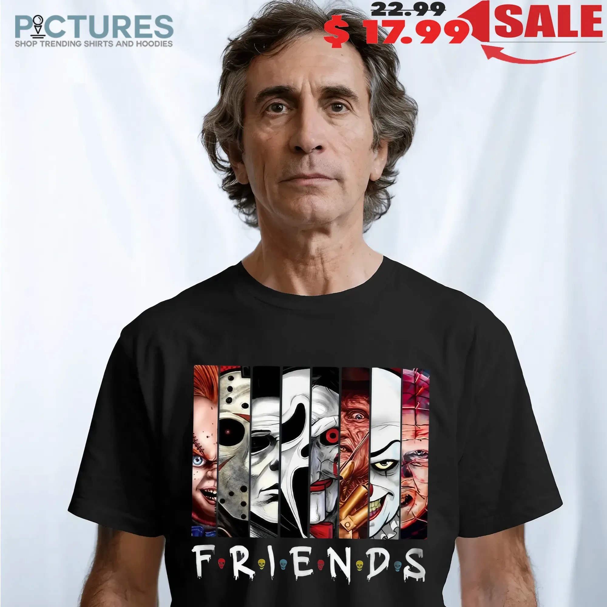 Friends Horror Movie Characters Halloween Parody T Shirt • Picturestees ...