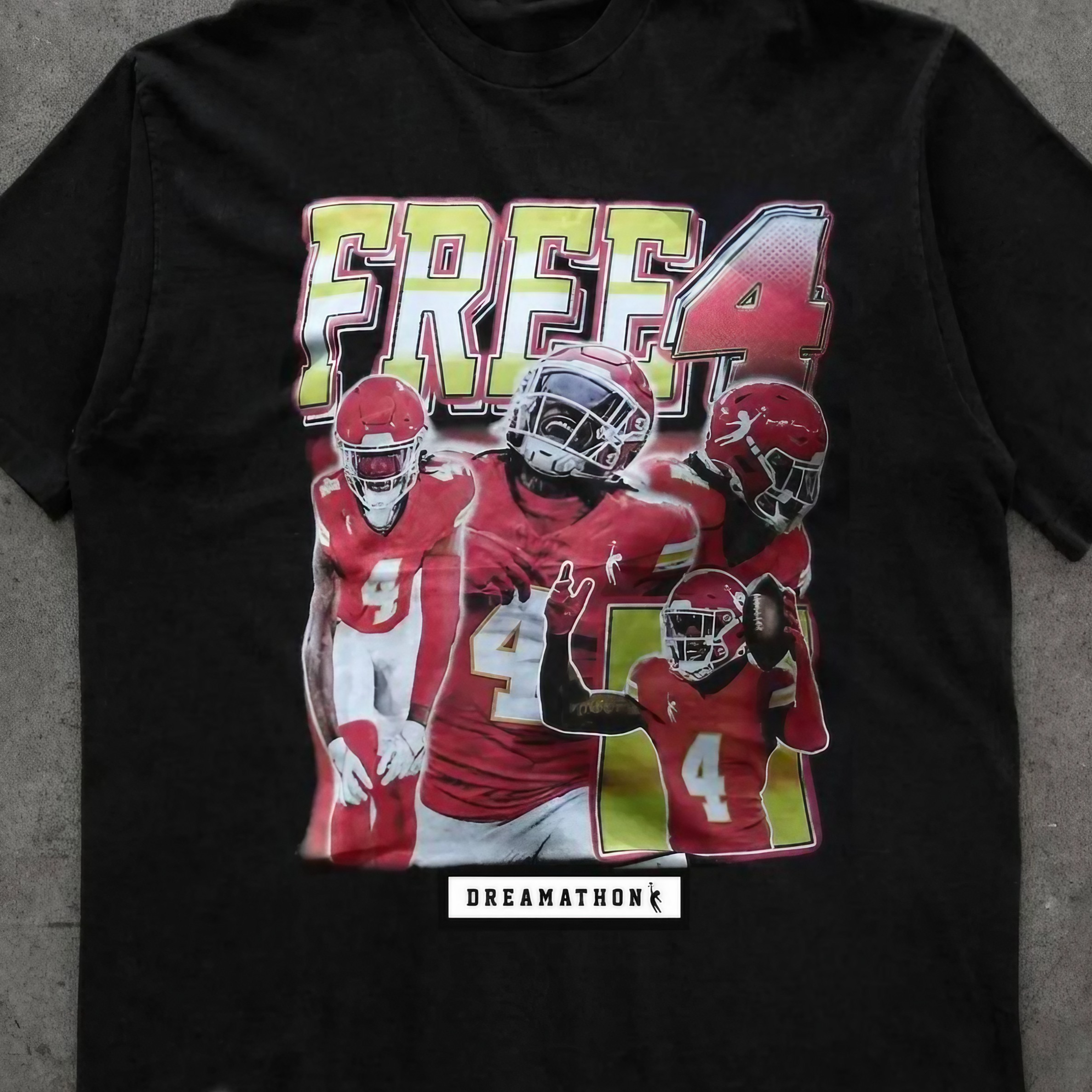 Kansas City Chiefs Rashee Rice Free 4 Dreamathon Bootleg T Shirt ...