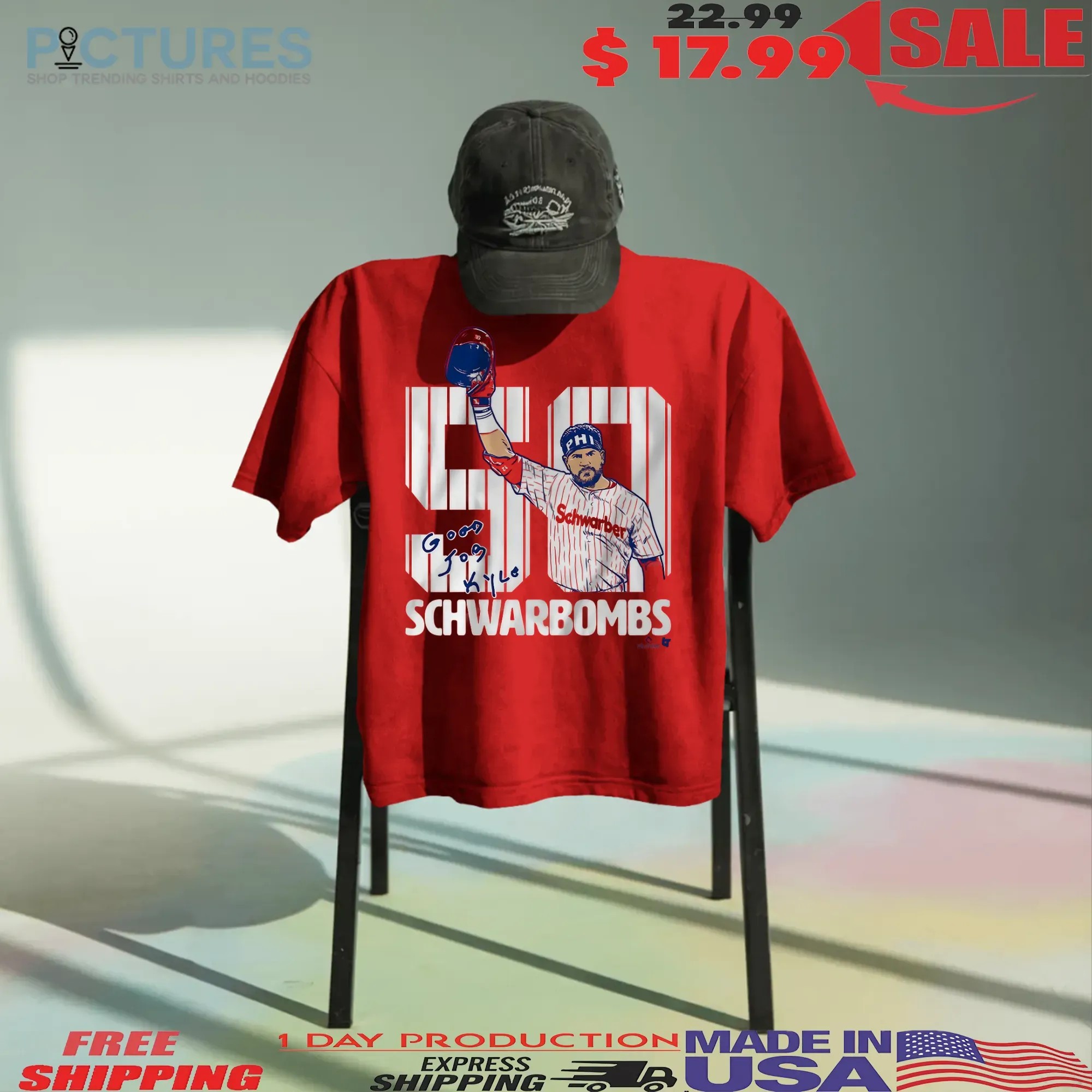Kyle Schwarber Philadelphia Phillies 50 Schwarbombs Good Job Kyle T ...