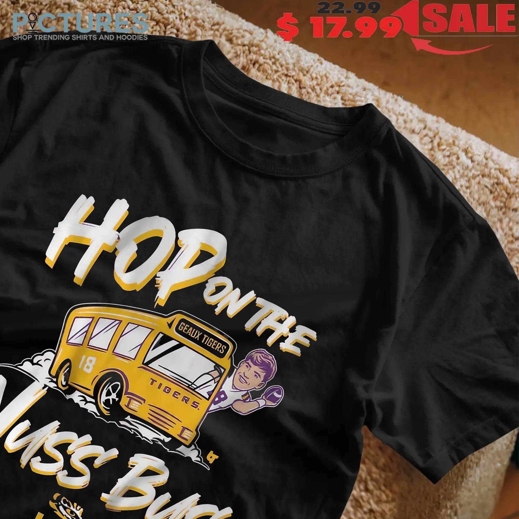 LSU Tiger Football Garrett Nussmeier Hop On The Nuss Bus T Shirt ...