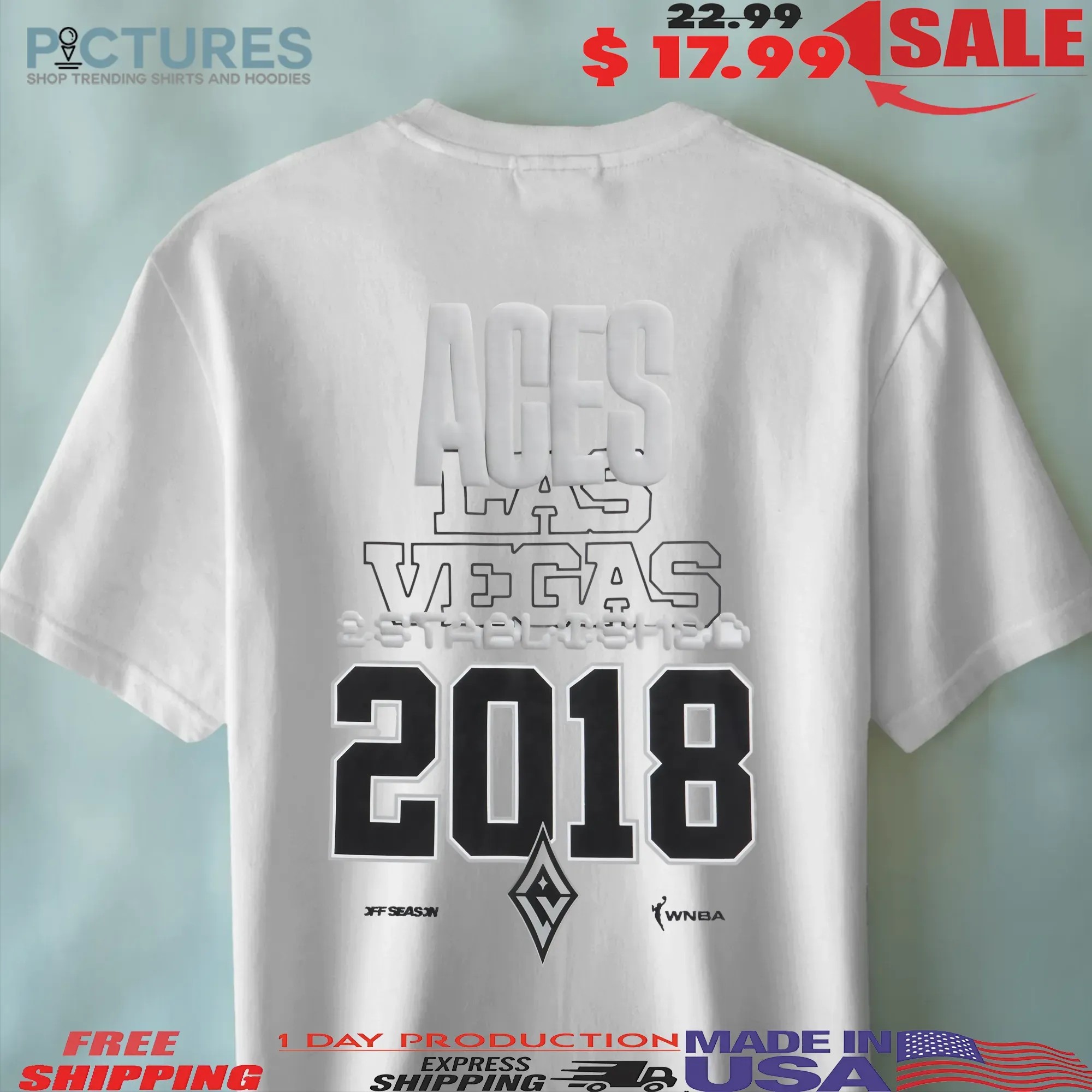 Las Vegas Estd 2018 Aces Off Season Wnba Graphic T Shirt • Picturestees ...