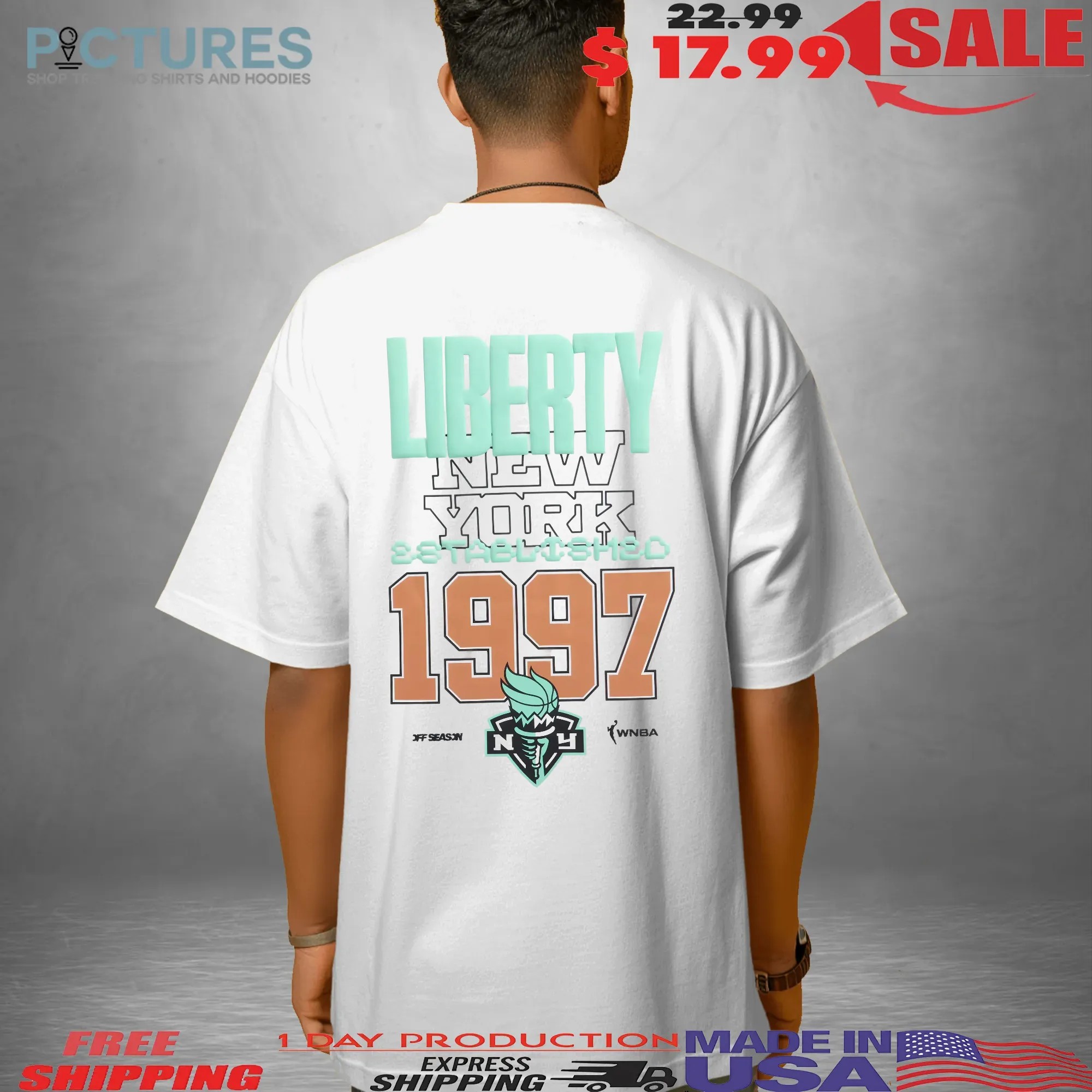New York Liberty Estd 1997 Off Season X WNBA Graphic T Shirt ...