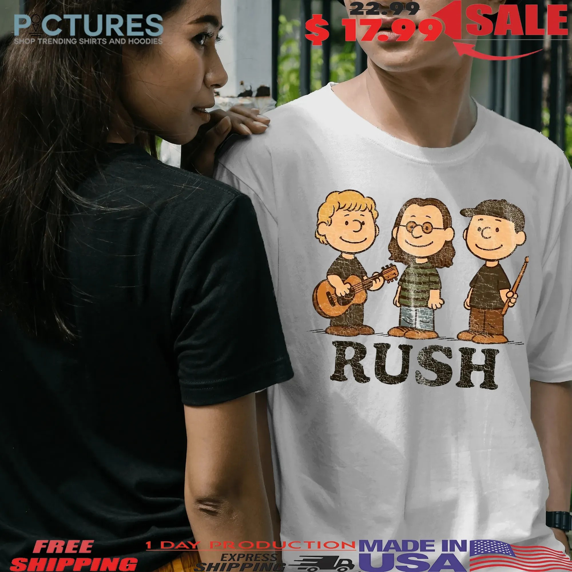 Rush Band Charlie Brown Peanuts Meme Cartoon T Shirt • Picturestees ...