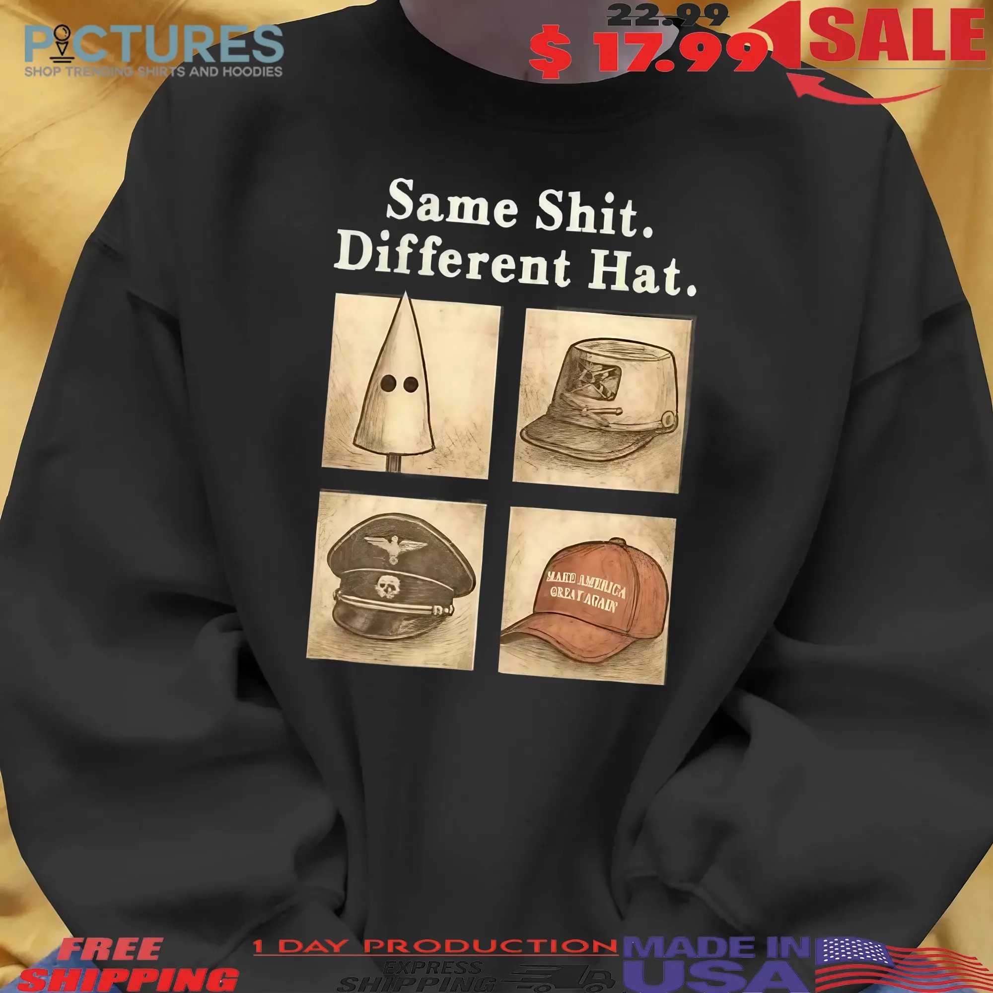 Same Shit Different Hat T Shirt • Picturestees Clothing LLC