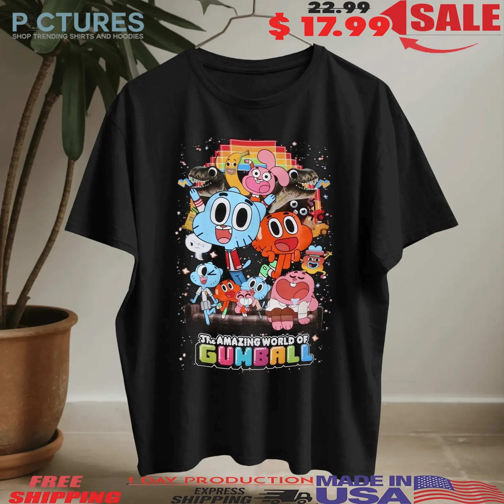 The Amazing World Of Gumball Group Cartoon T Shirt • Picturestees ...