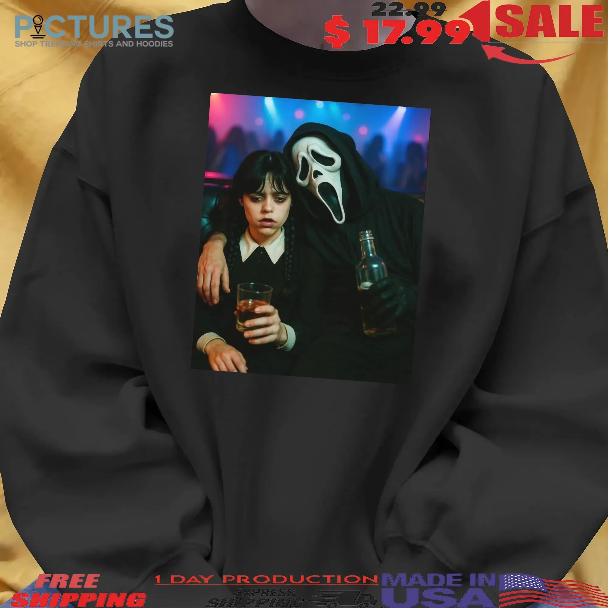Wednesday Season 2 Addams And Ghostface SCREAM Character Drinking Jenna ...