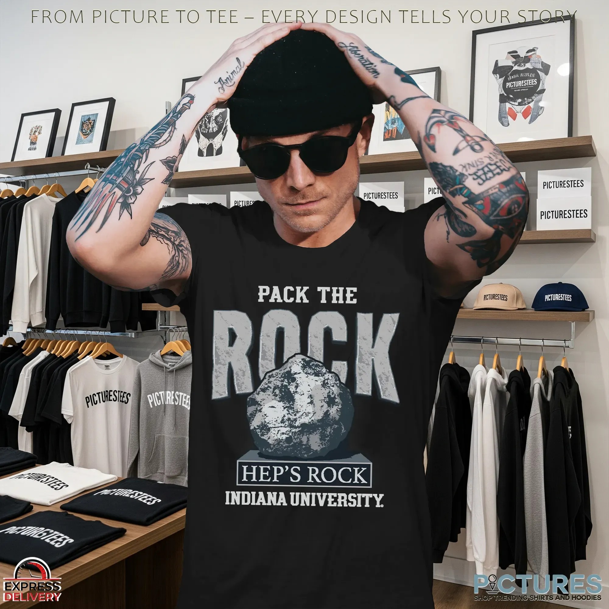 Indiana Hoosiers Football Pack The Rock Hep's Rock T Shirt ...