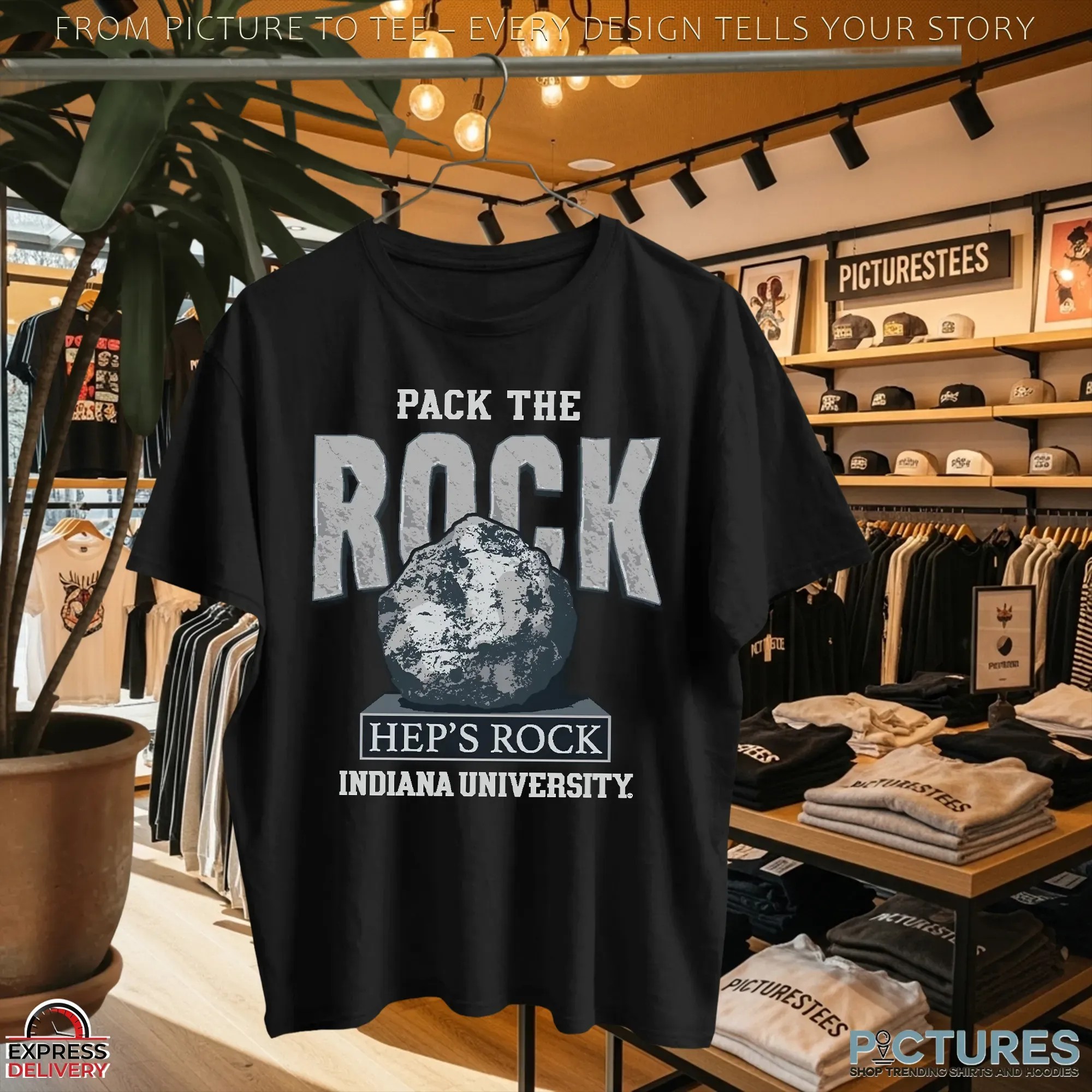 Indiana Hoosiers Football Pack The Rock Hep's Rock T Shirt ...