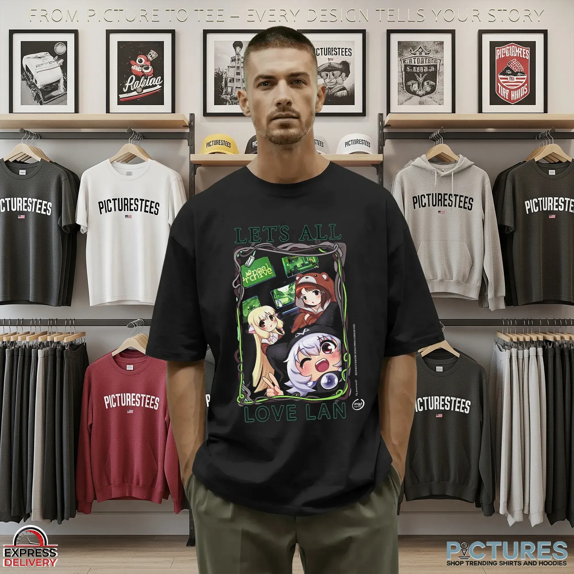 Let's All Love LAN Party Plush T Shirt • Picturestees Clothing LLC